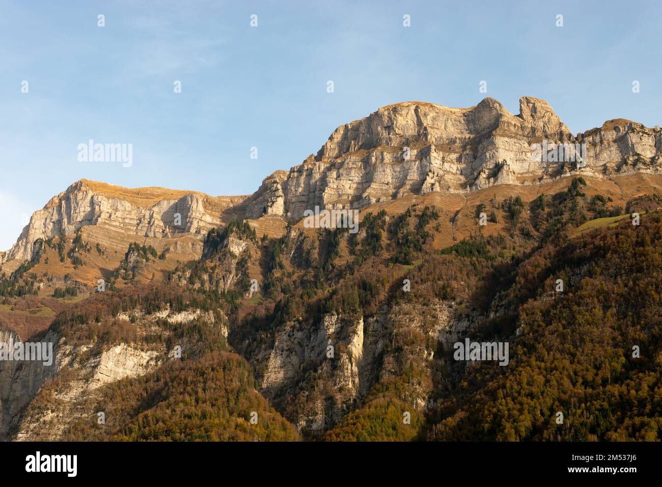 Walenstadt region, Saint Gallen, Switzerland, October 29, 2022 Majestic ...