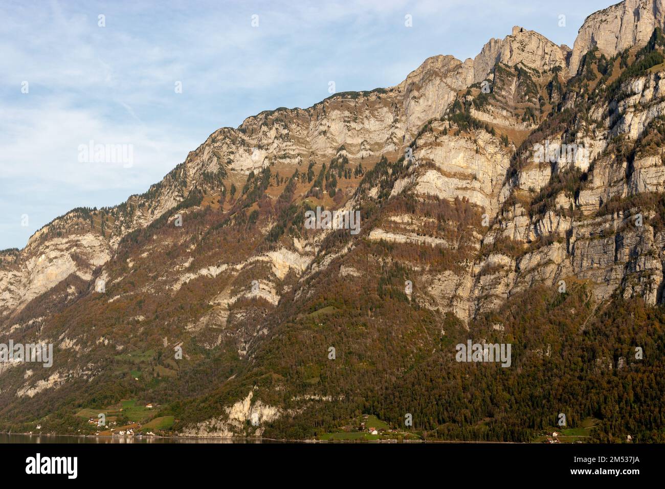 Walenstadt region, Saint Gallen, Switzerland, October 29, 2022 Majestic ...