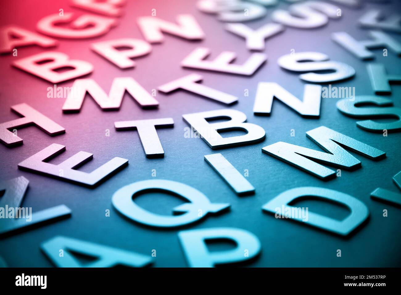 Mixed solid letters pile closeup photo. Education background concept ...