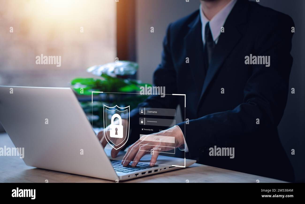 Username And Password Login With Biometric Identification Fingerprint Scanner Encryption For