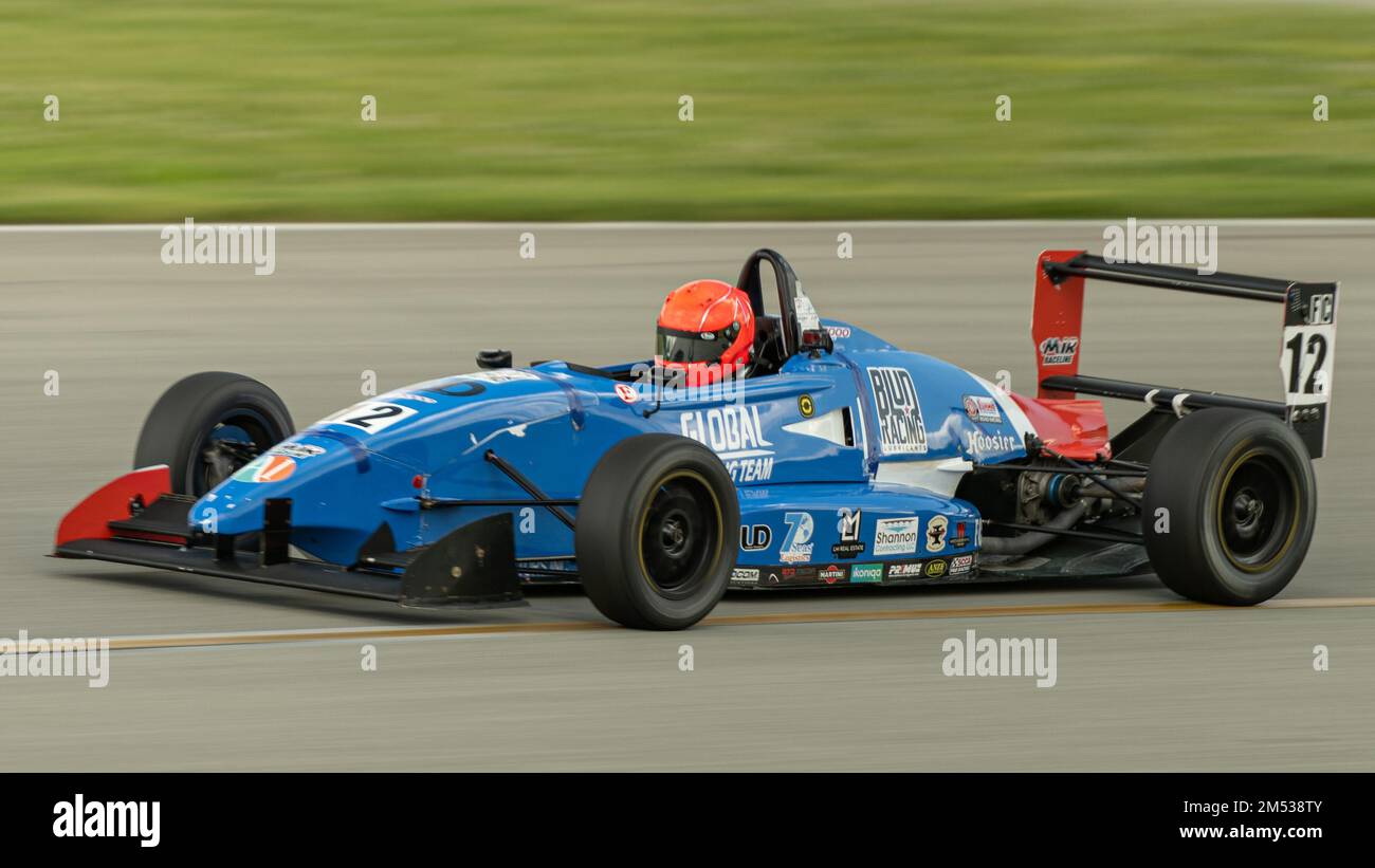A competing racecar at the F1 Series Racing at Pitt Race in Beaver ...