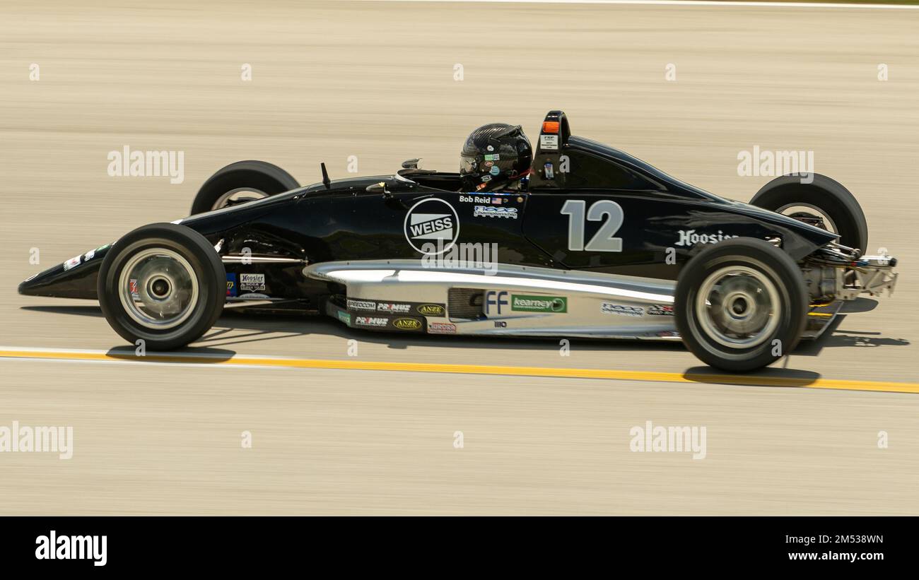 A competing racecar at the F1 Series Racing at Pitt Race in Beaver ...