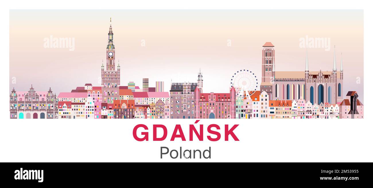 Gdansk city in poland view Stock Vector Images - Alamy