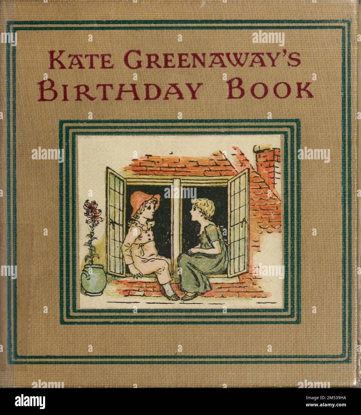 book cover from Kate Greenaway's birthday book by Greenaway, Kate, 1846 ...
