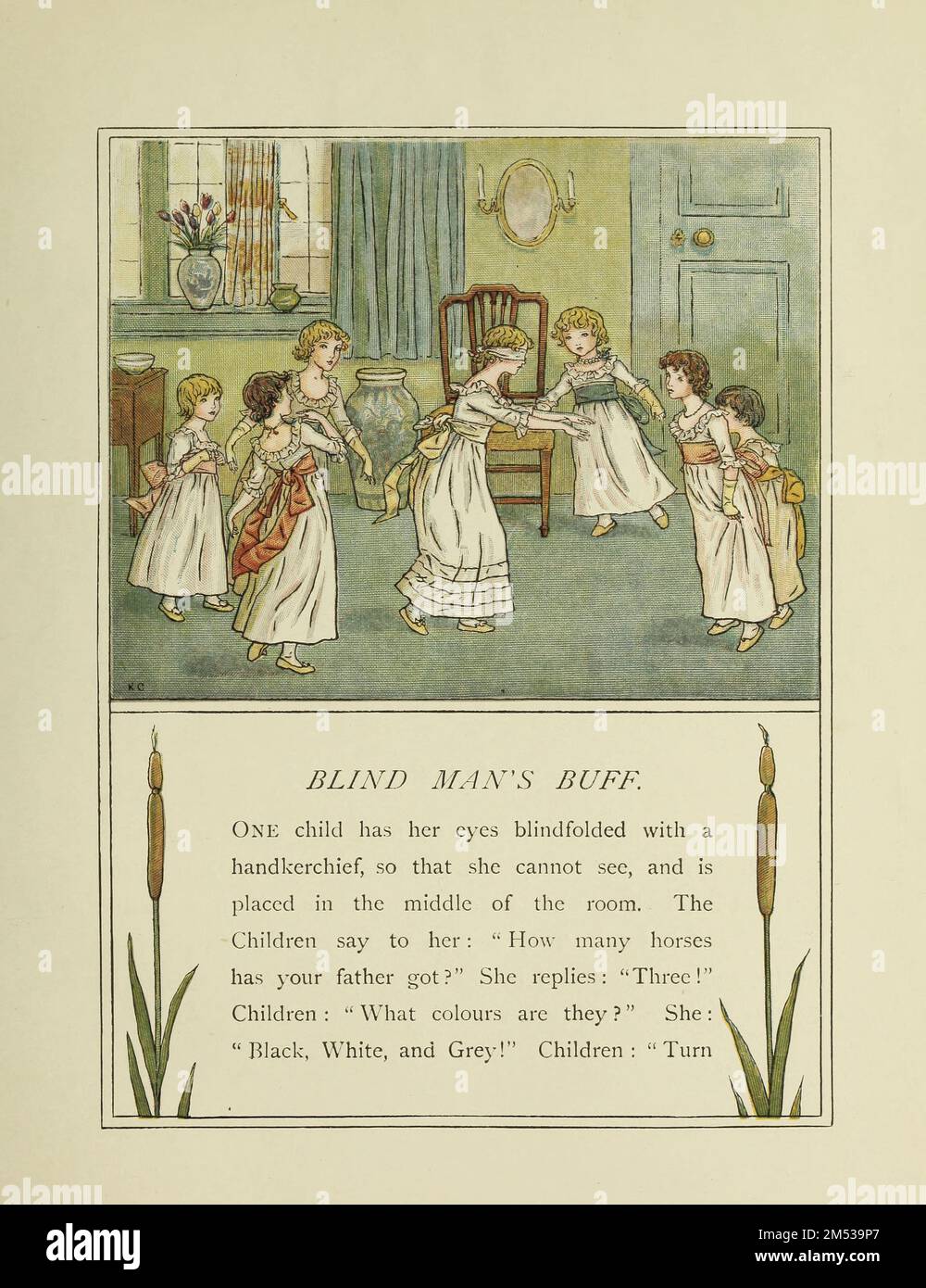 How to play Blind Man’s Buff from the book Kate Greenaway's book of ...