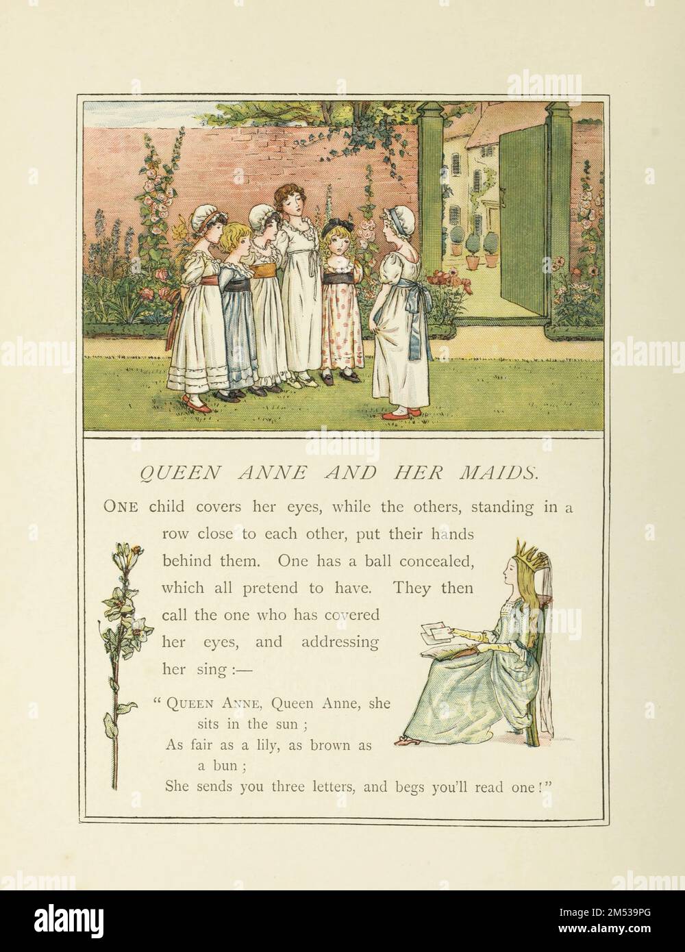 How to play Queen Anne and Her Maids from the book Kate Greenaway's ...