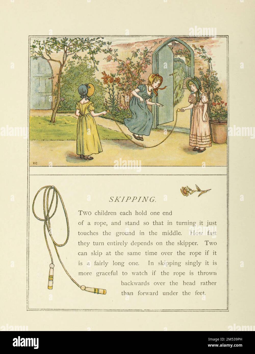 How to play Skipping rope from the book Kate Greenaway's book of games ...