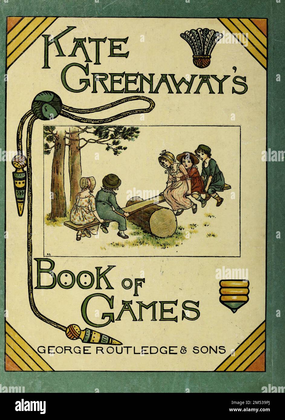 Cover from the book Kate Greenaway's book of games illustrated and ...