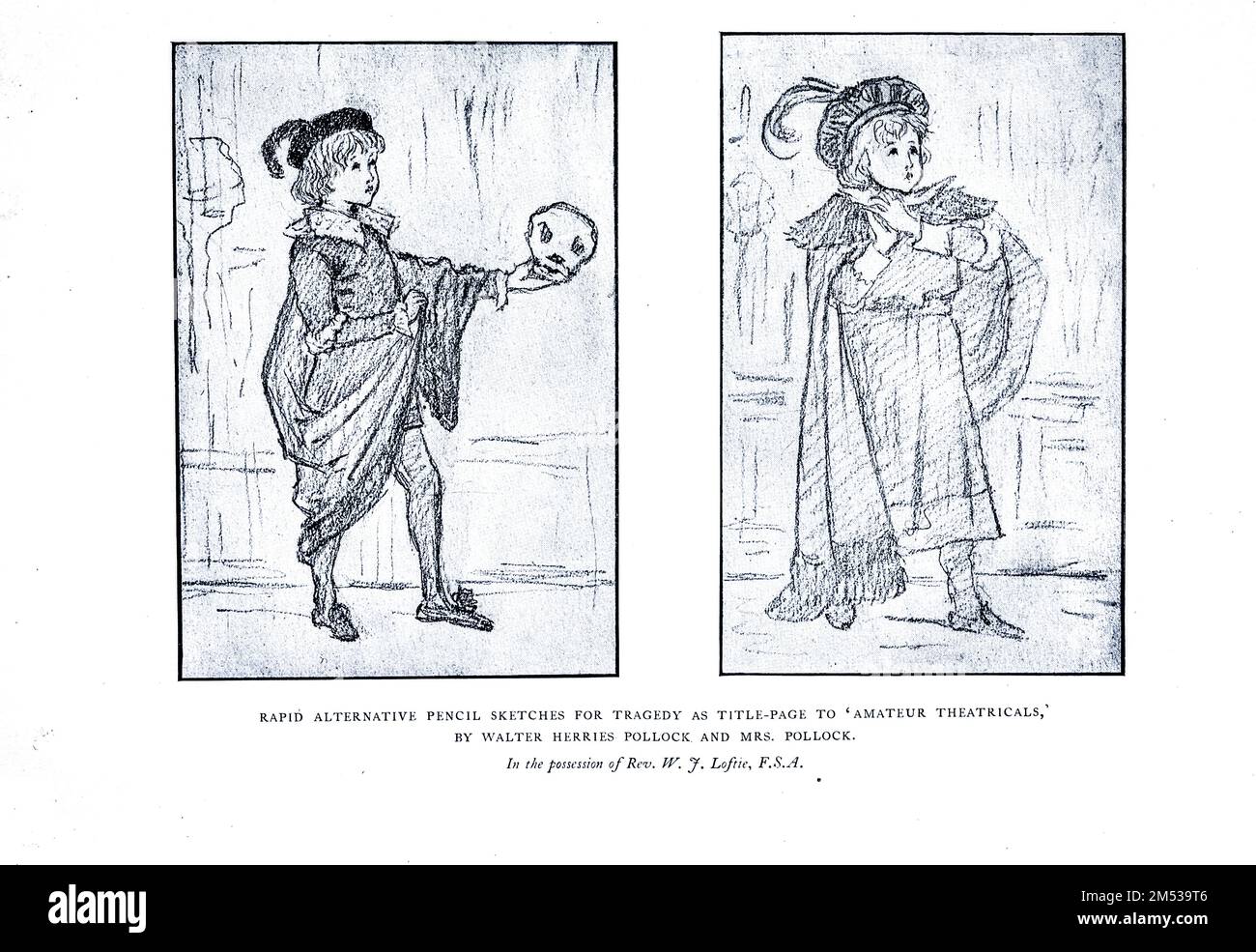 Pencil Sketches for tragedy by Kate Greenaway from the book ' Kate ...