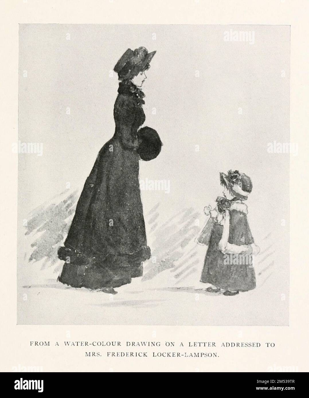 Mother and Daughter by Kate Greenaway from the book ' Kate Greenaway ...