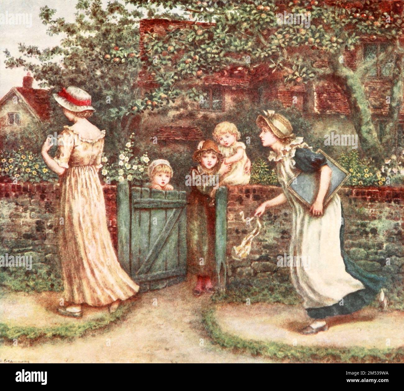 Lucy Locket lost her Pocket by Kate Greenaway from the book ' Kate ...
