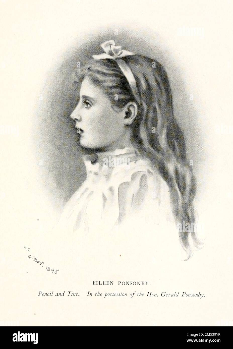 Eileen Ponsonby Pencil and tint by Kate Greenaway from the book ' Kate ...