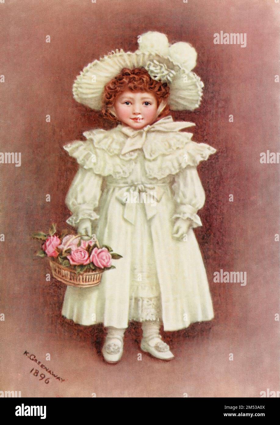 Vera Evelyn Samuel water-colour by Kate Greenaway from the book ' Kate ...