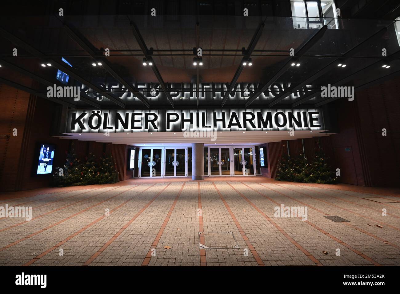 Cologne, Germany. 21st Dec, 2022. The entrance to the Philharmonic Hall ...