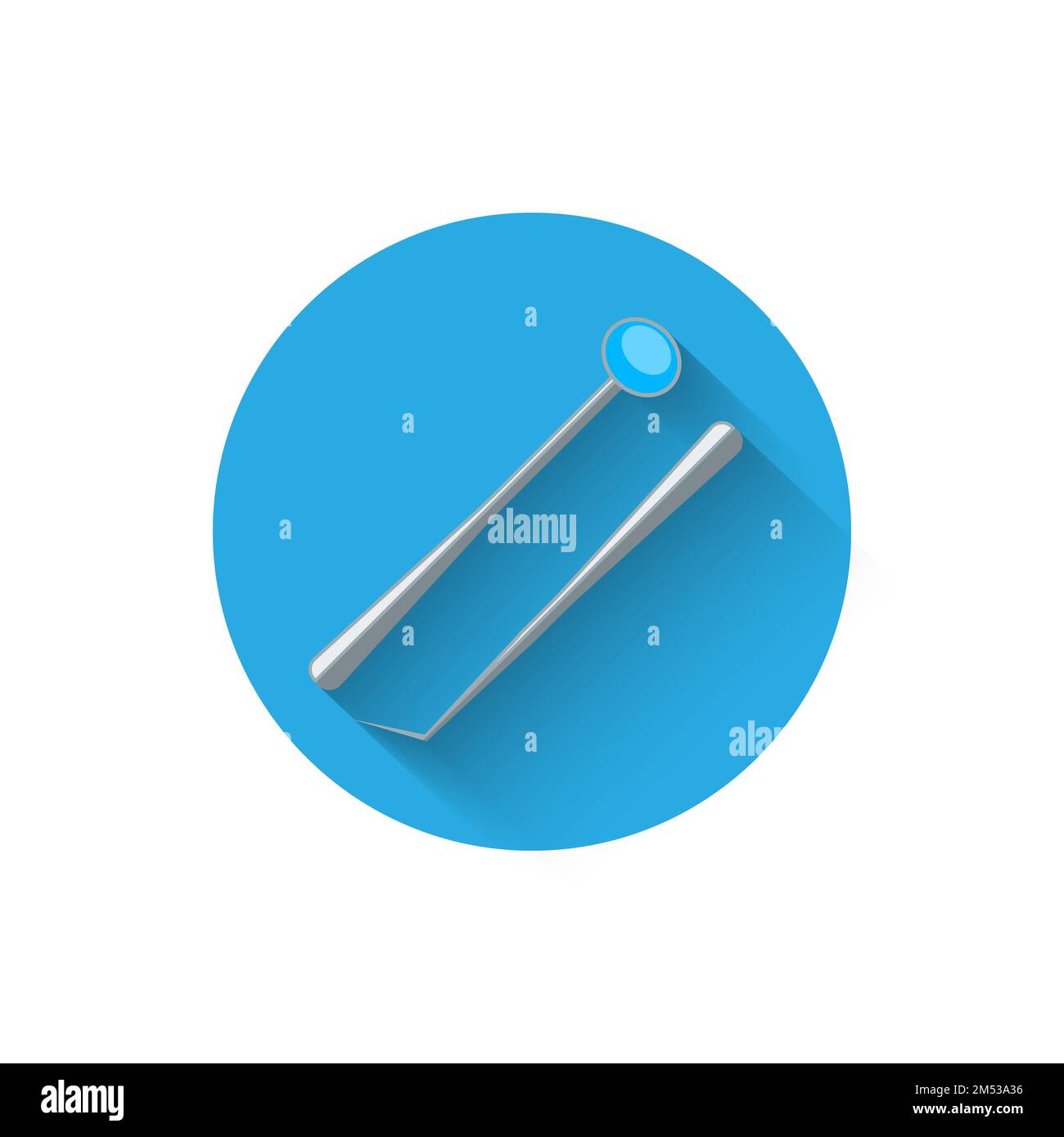 Dental Instruments icon, illustrated in a flat style design of vector ...