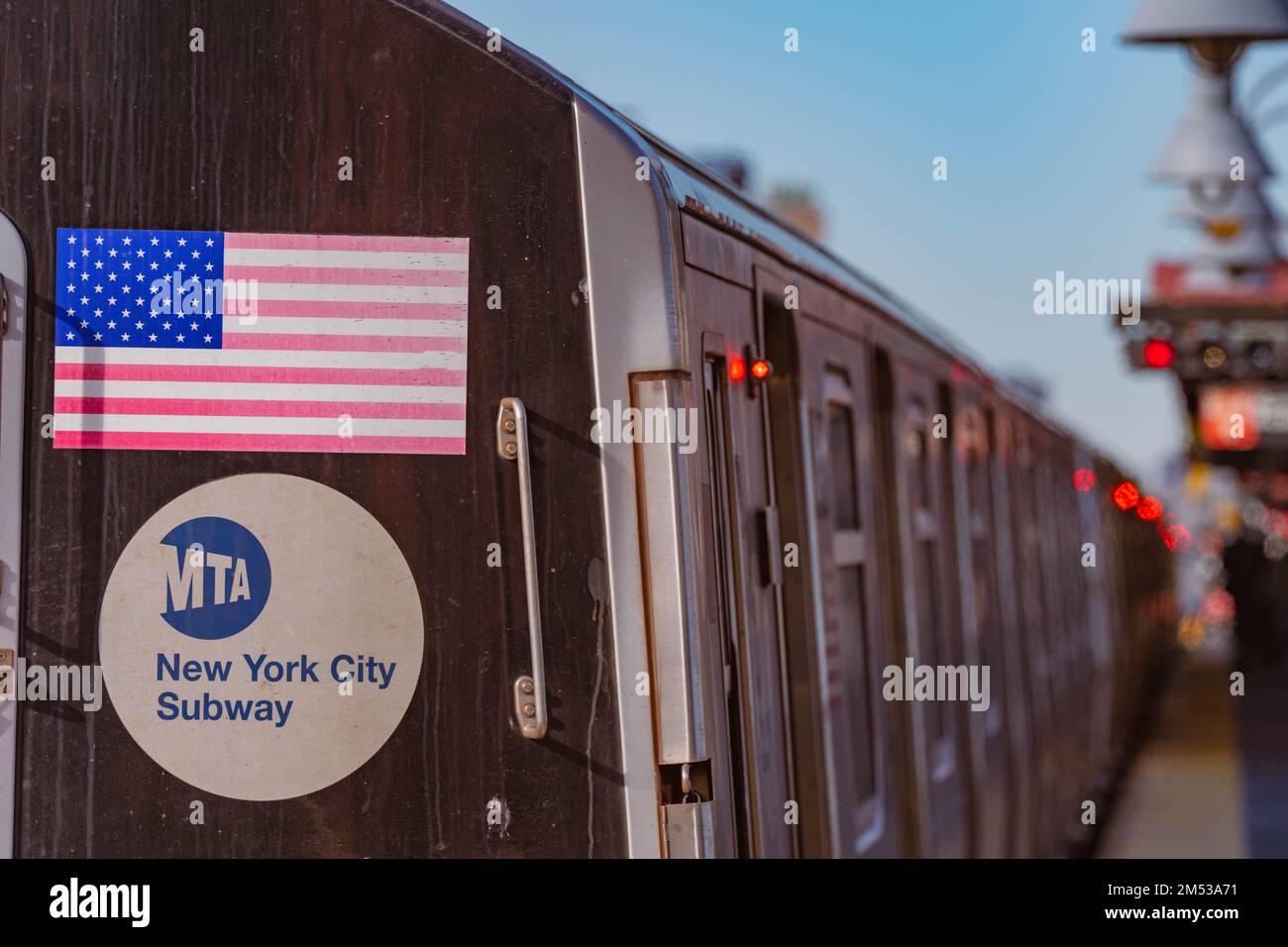 Subway NYC platform transit public transport copy space graphic ...