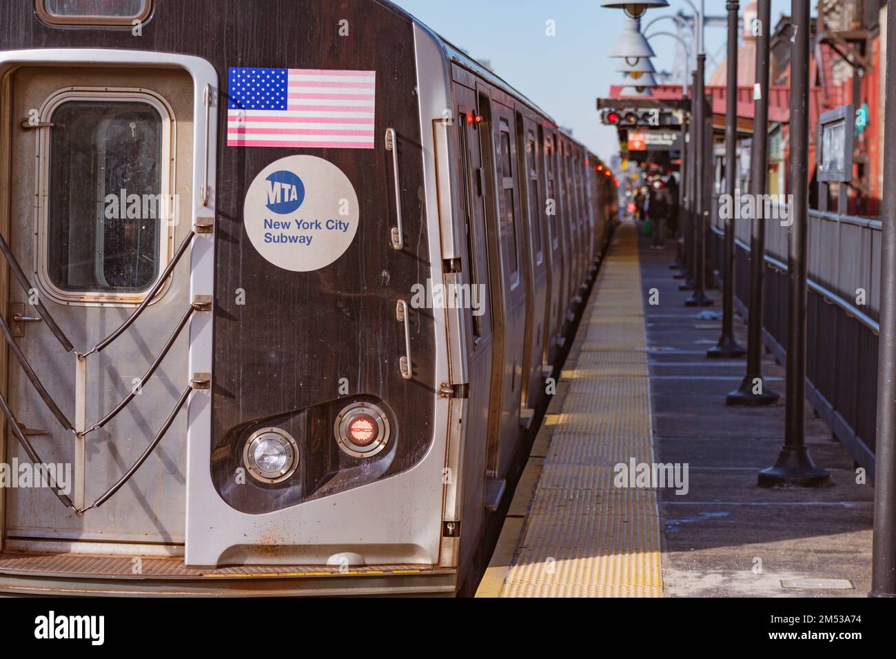 Subway NYC platform transit public transport copy space graphic ...