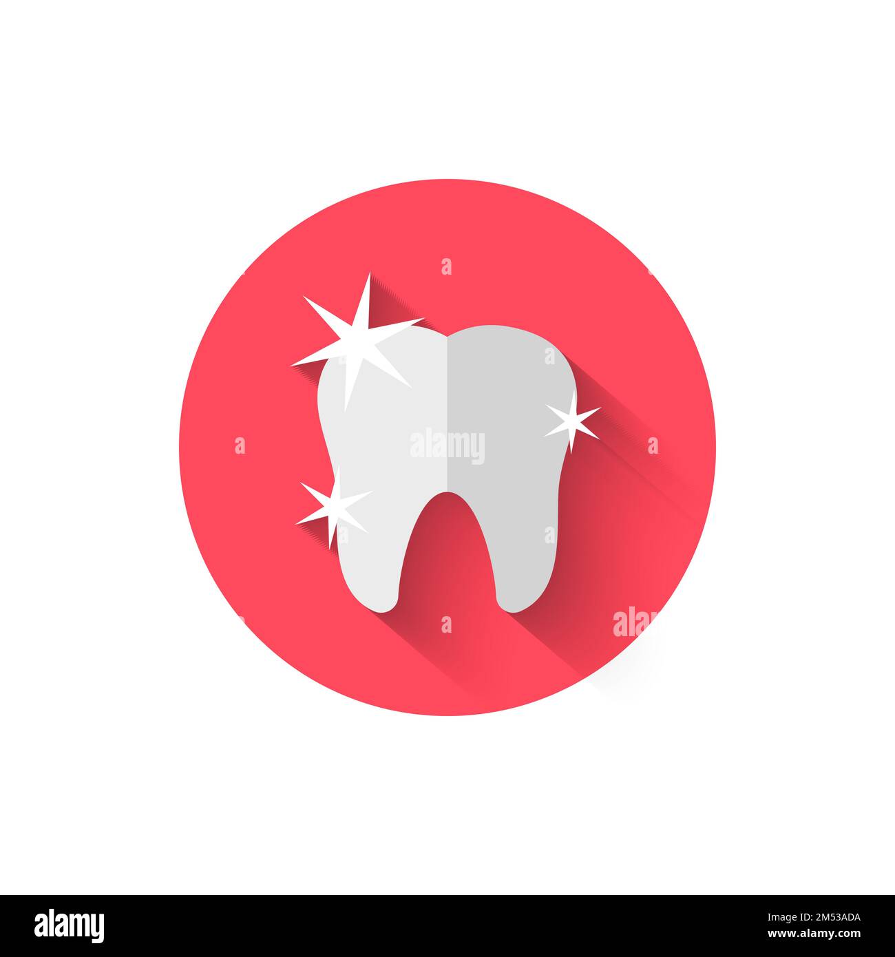 Tooth icon isolated in flat design style vector illustration. Modern ...