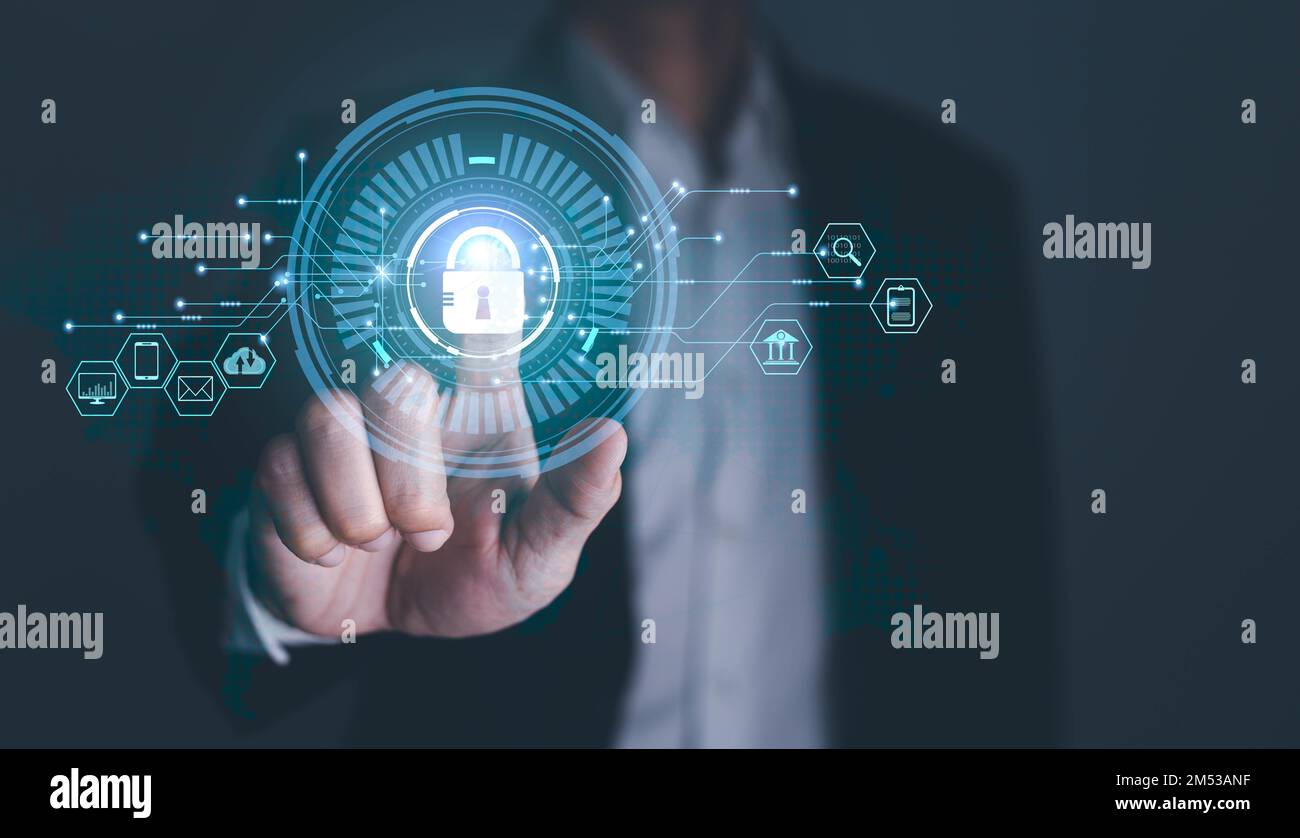 Cyber security concept, data protection and secured internet access ... Cyber security concept, data protection and secured internet access ...