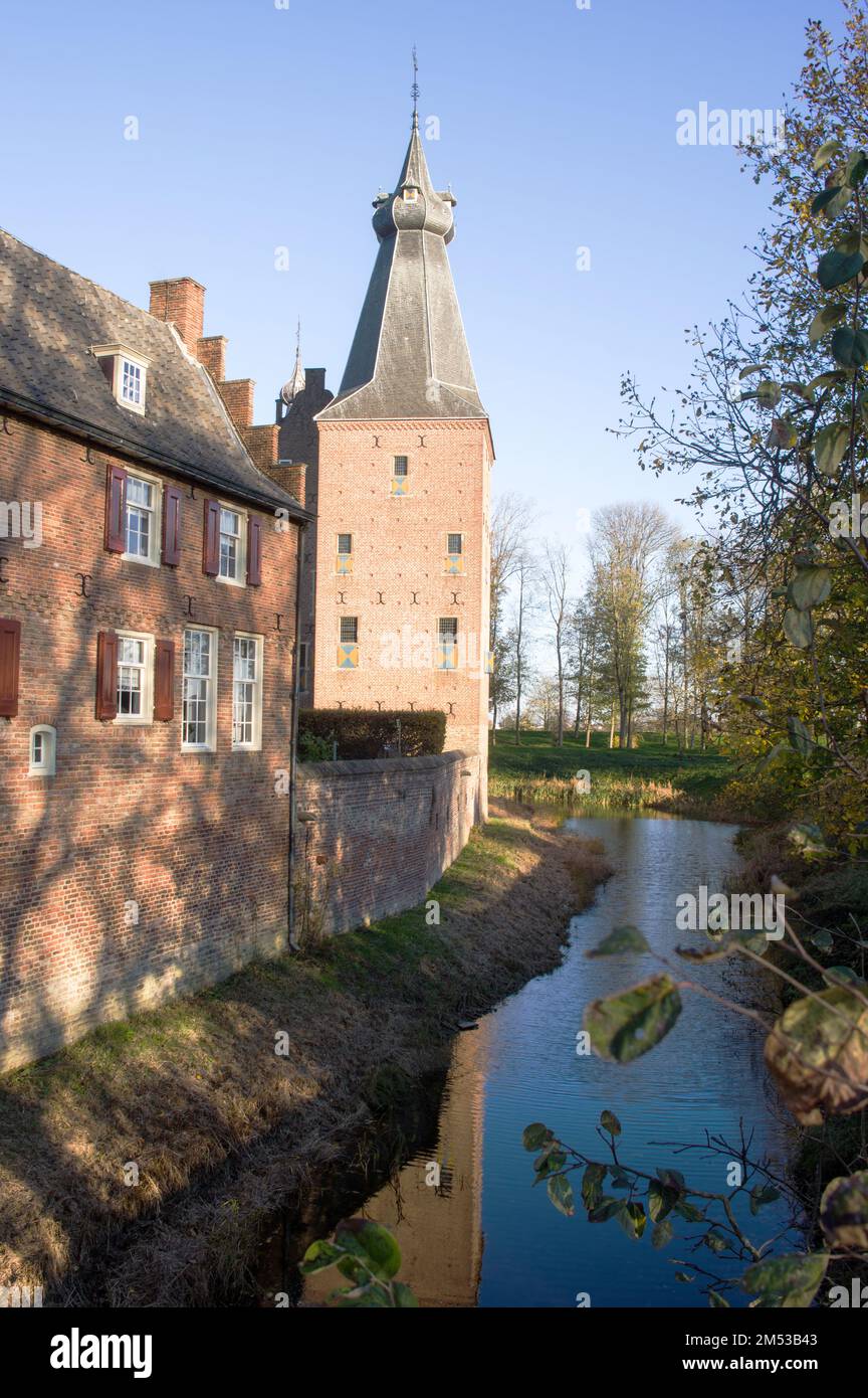 Medieval tower of castle Doorwerth in the village Doorwerth in the ...
