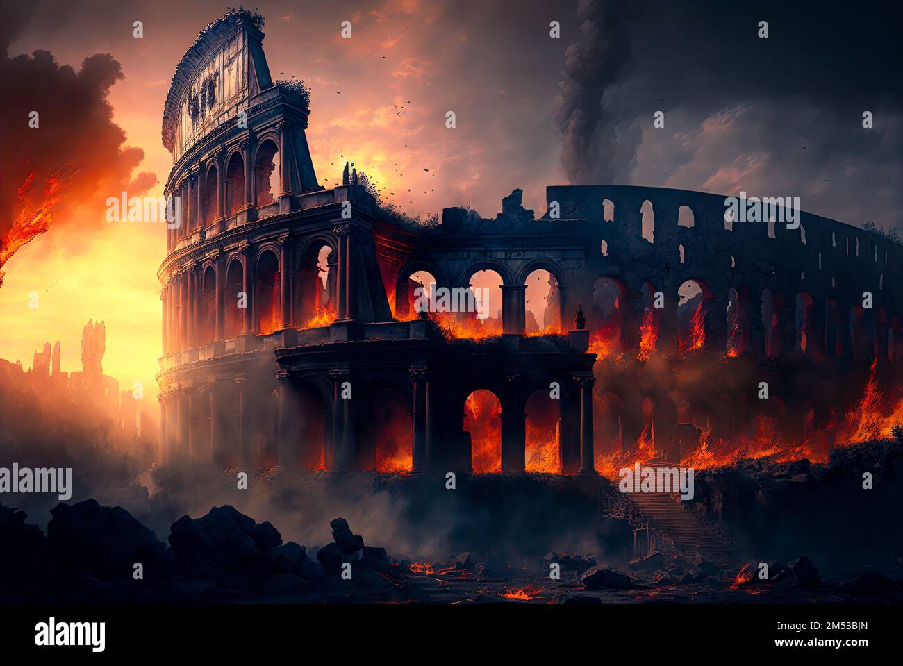 Burning rome hi-res stock photography and images - Alamy
