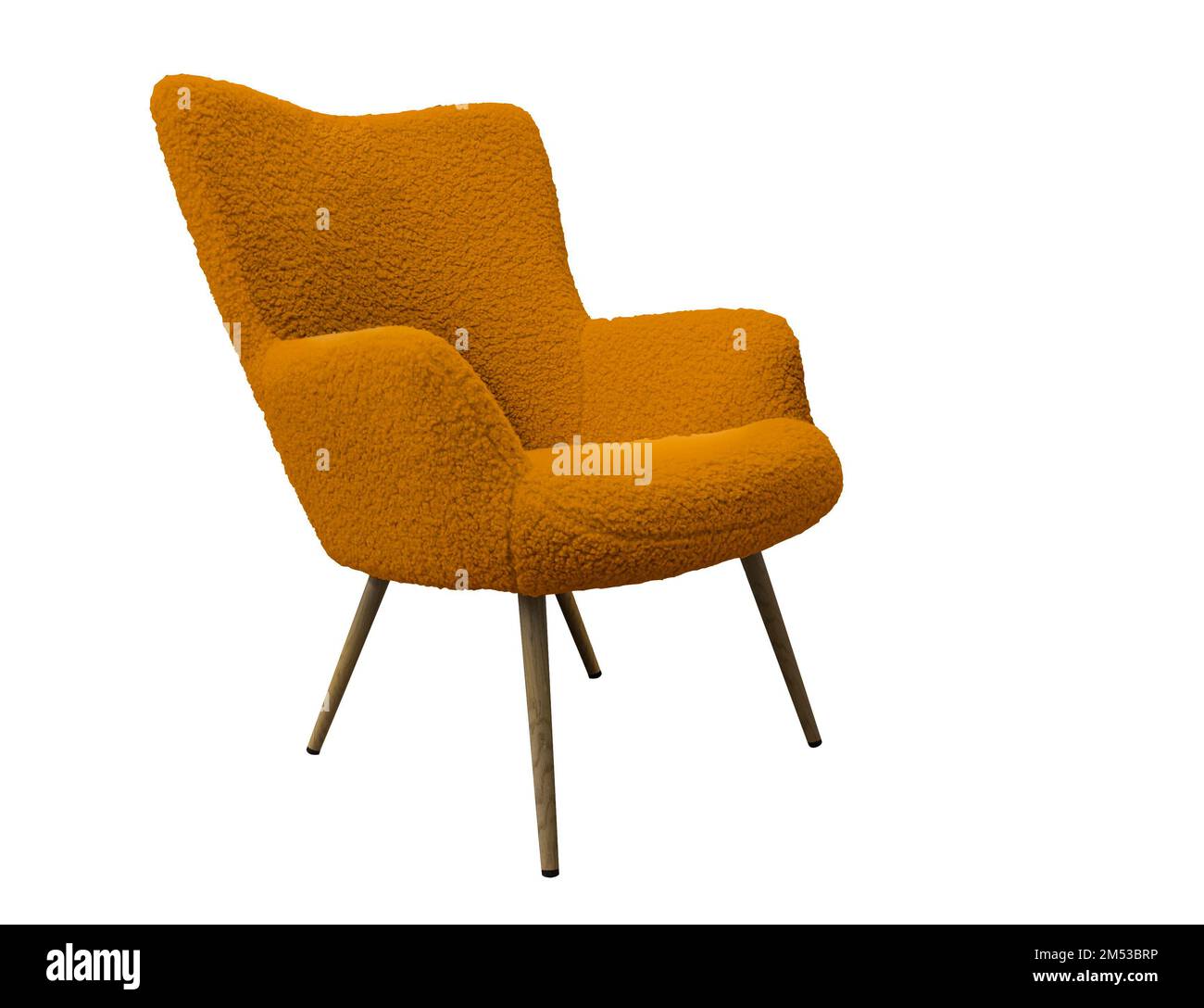 Red modern chair isolated on white background. With clipping path Stock ...