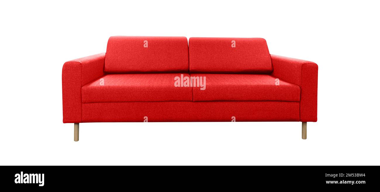 furniture red color sofa bed multi function with isolated on a white ...