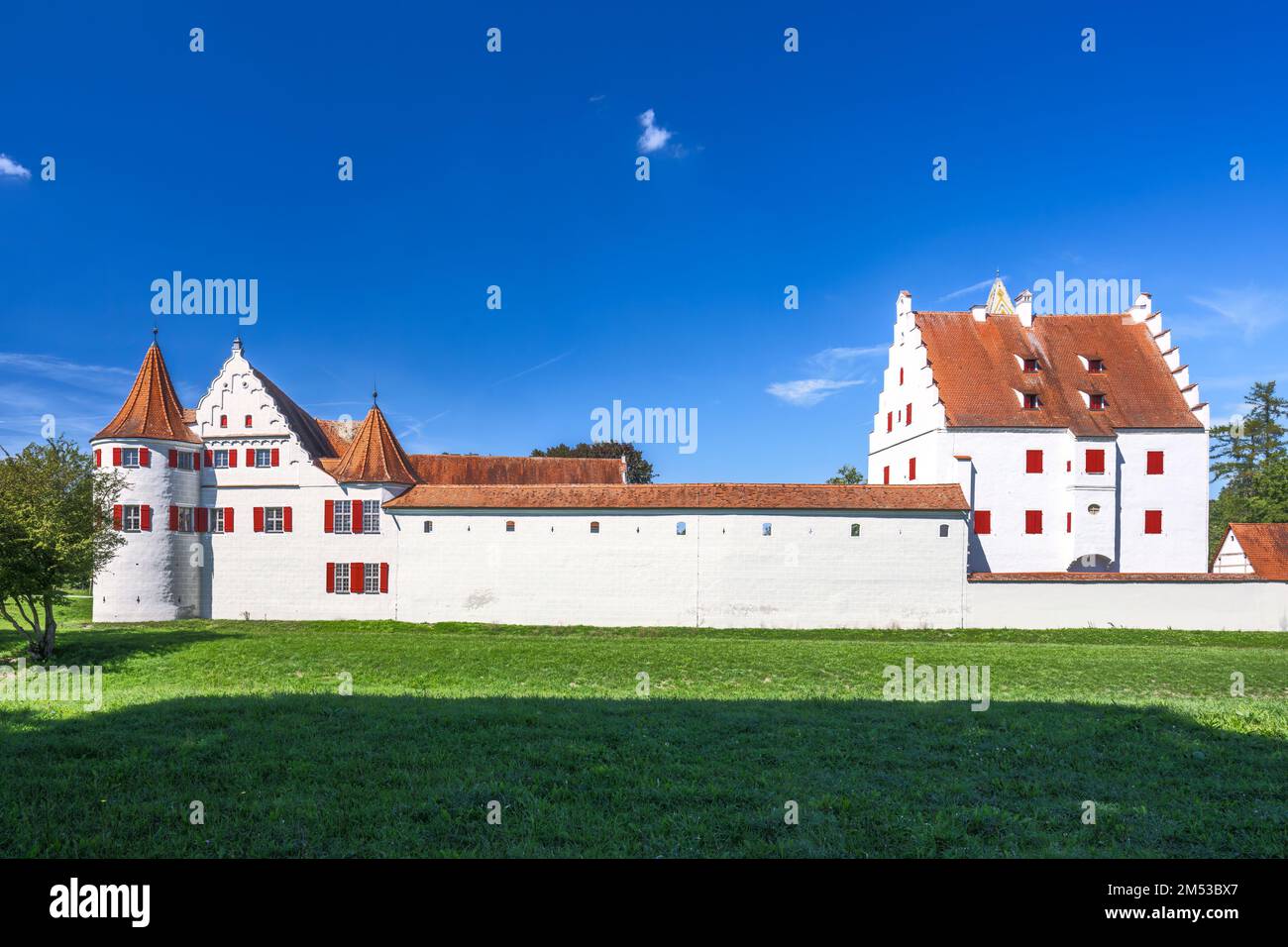 NEUBURG, GERMANY - SEPTEMBER 5: The hunting lodge Gruenau casstle near ...