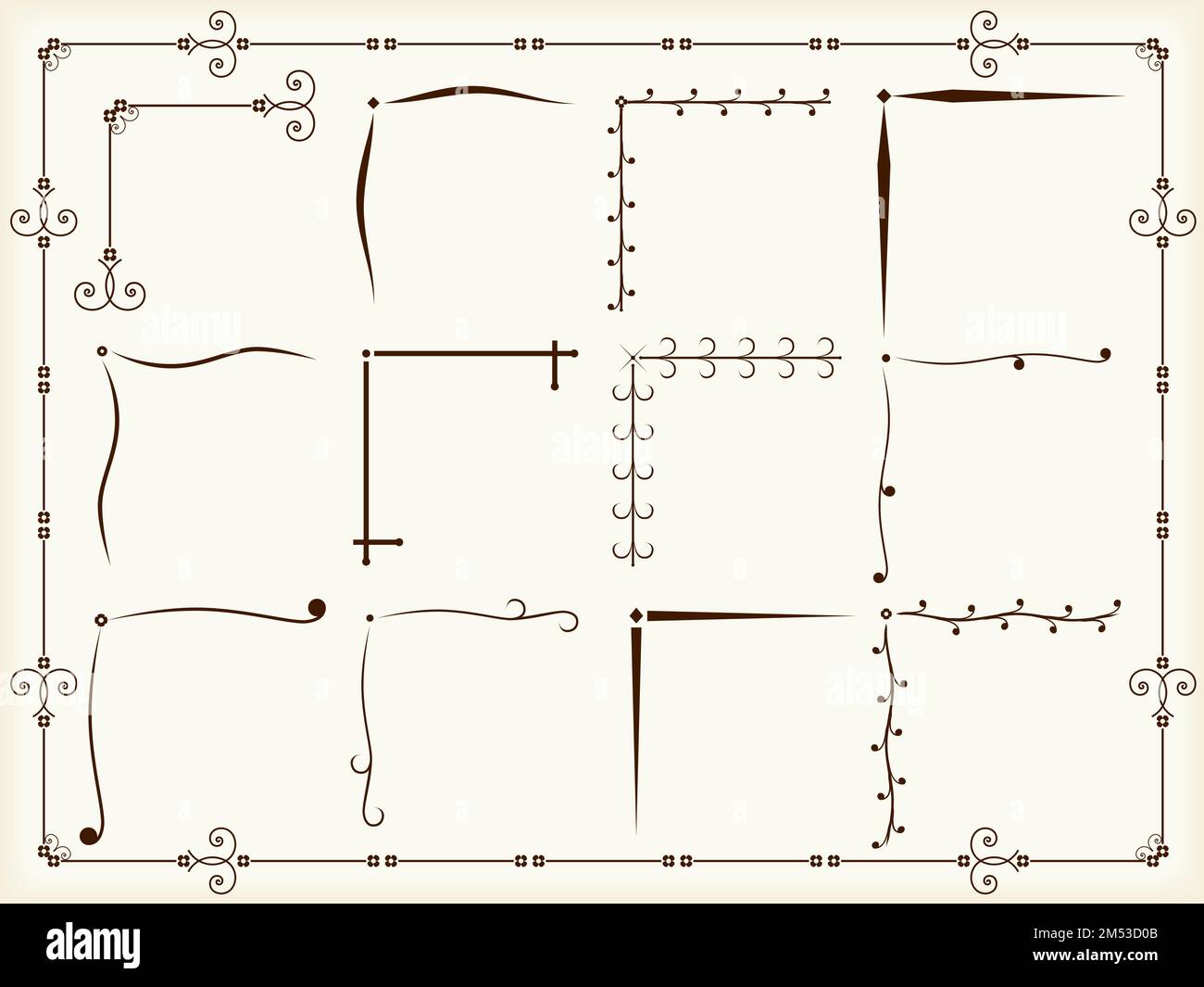 Vintage corner design elements, vector eps10 illustration Stock Vector ...