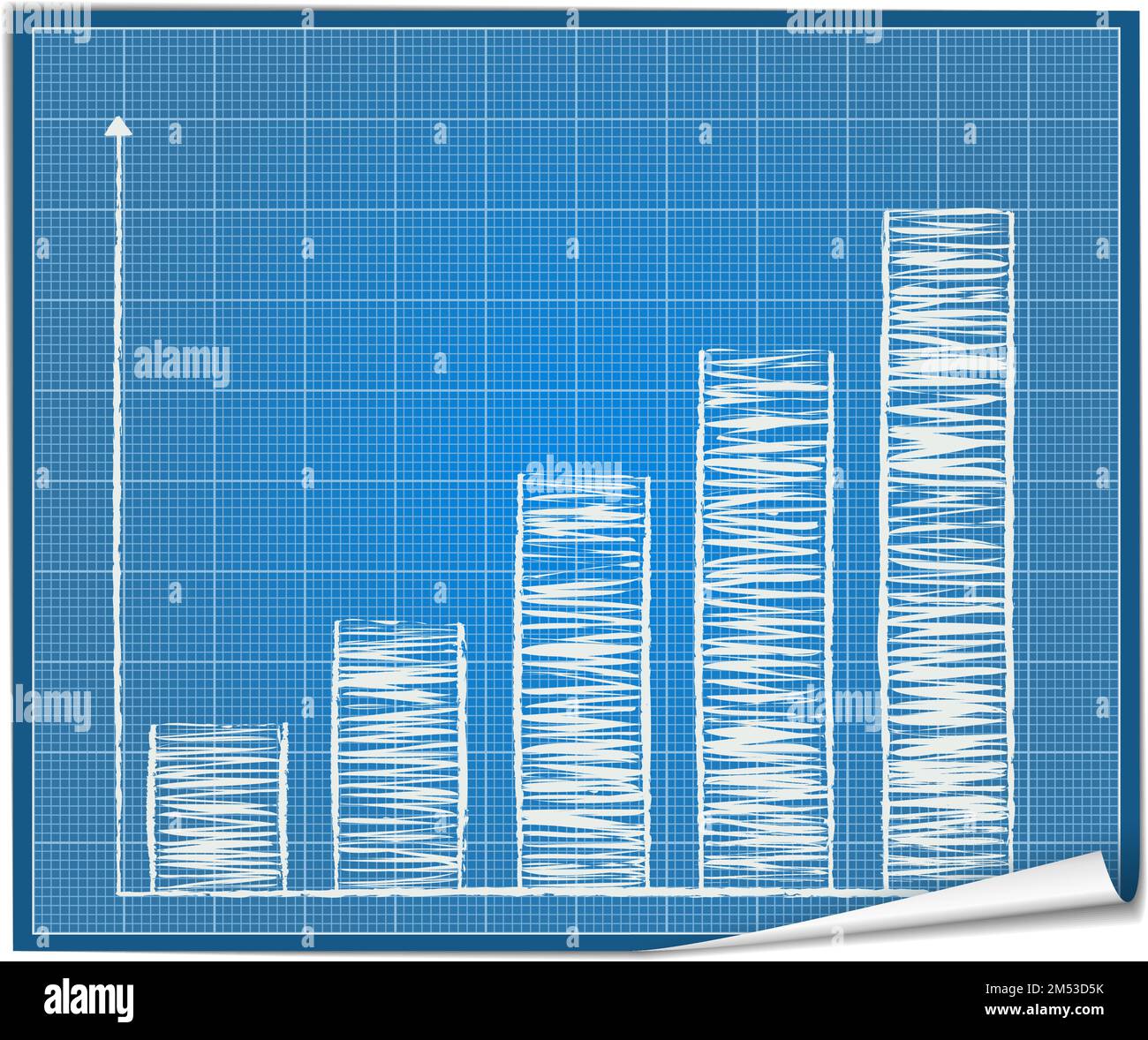 Bar graph blueprint, vector eps10 illustration Stock Vector Image & Art ...