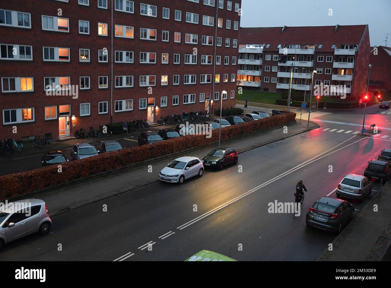 Kastrup/Copenhagen /Denmmark/25 December 2022/Street lightS on ...