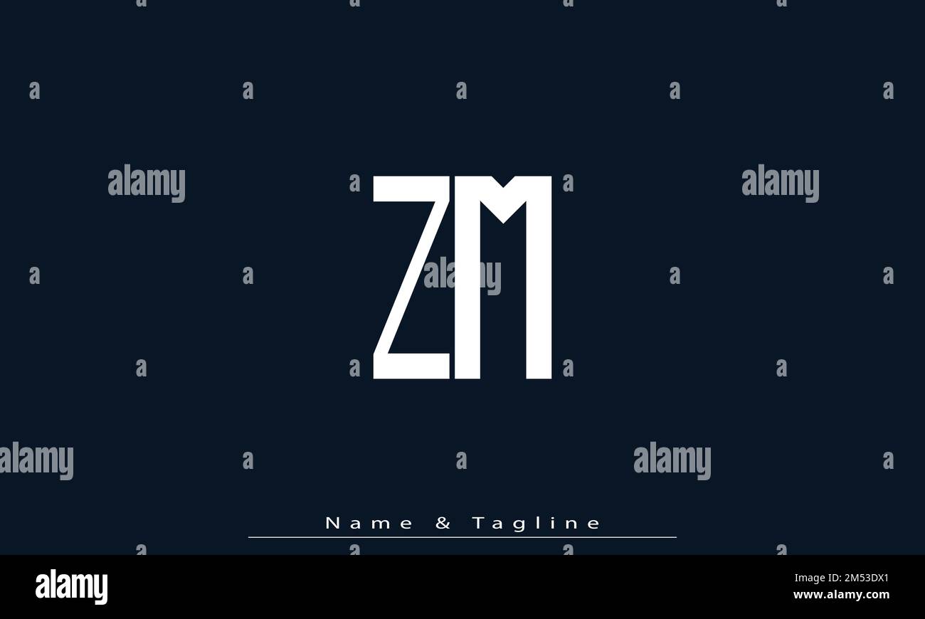 Alphabet letters Initials Monogram logo ZM , MZ Stock Vector Image ...