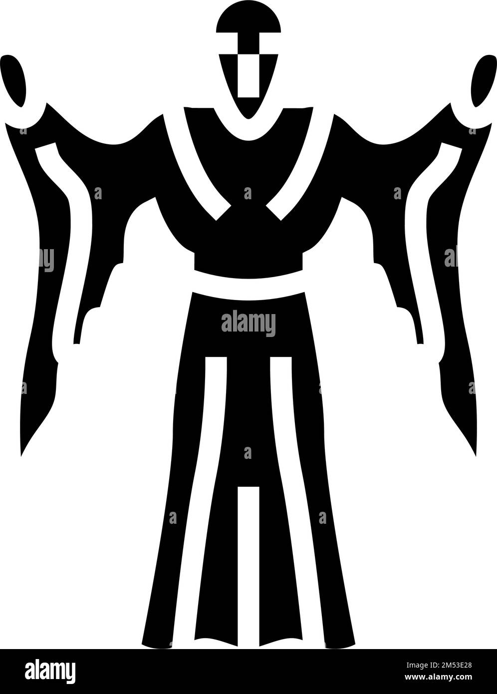 Halloween ghost glyph icon Black and White Stock Photos & Images - Alamy