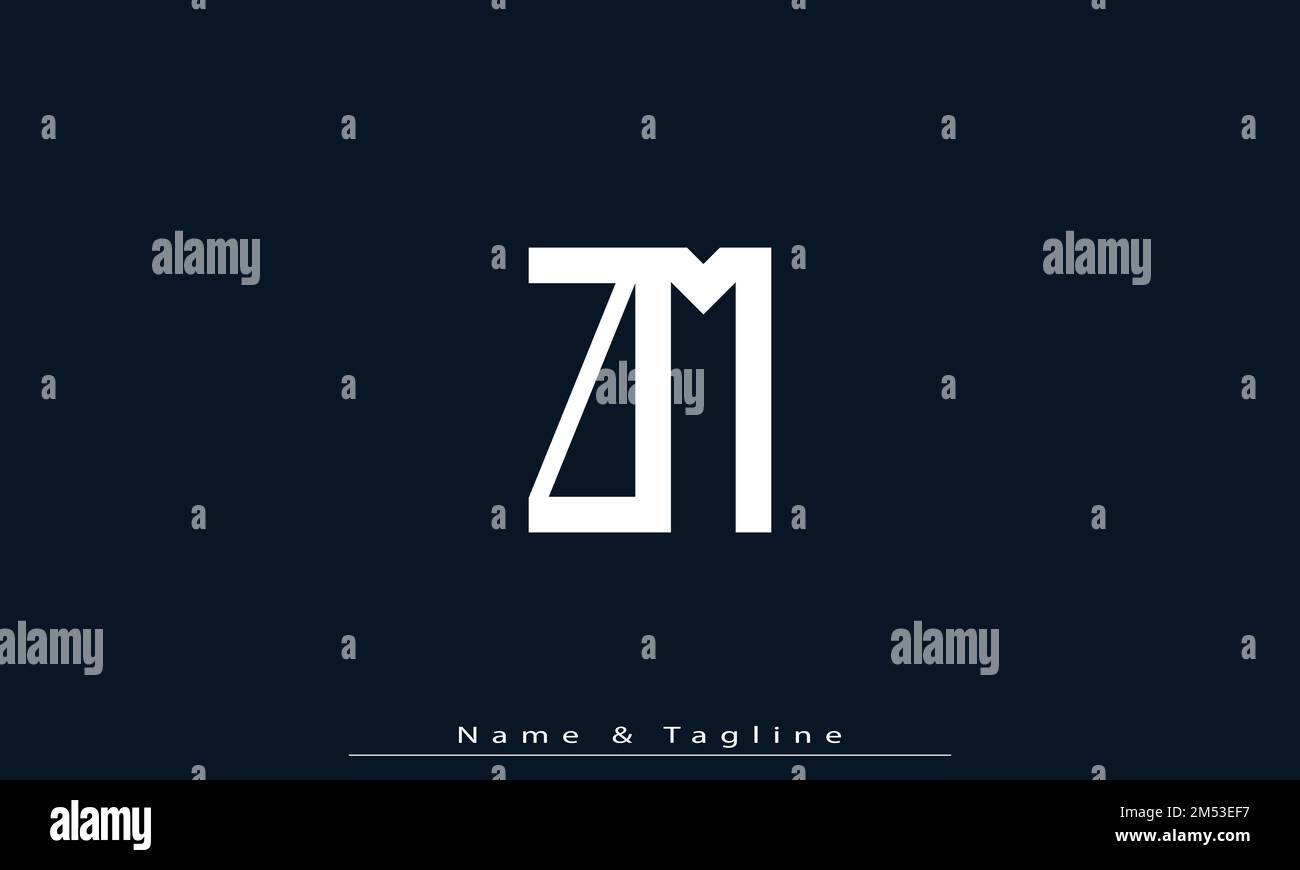 Zm letter design hi-res stock photography and images - Alamy