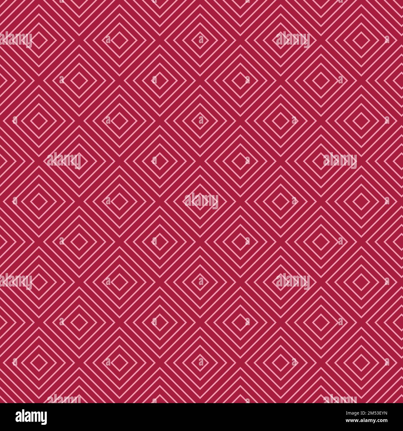 Geometric line art vector seamless pattern on viva magenta colored ...