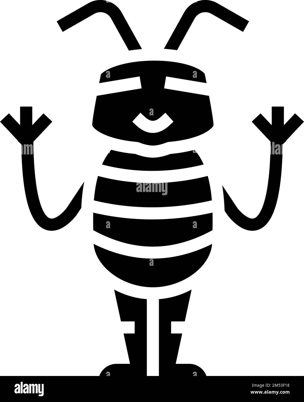 little monster cute glyph icon vector illustration Stock Vector Image ...