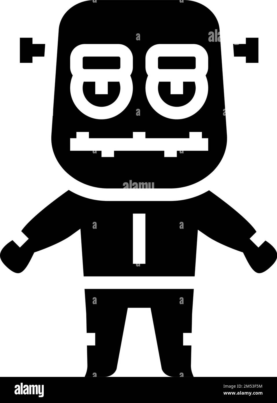 halloween monster funny glyph icon vector illustration Stock Vector ...