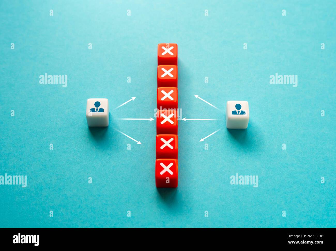 Communication barrier between people. Restrictions, lack of mediation ...