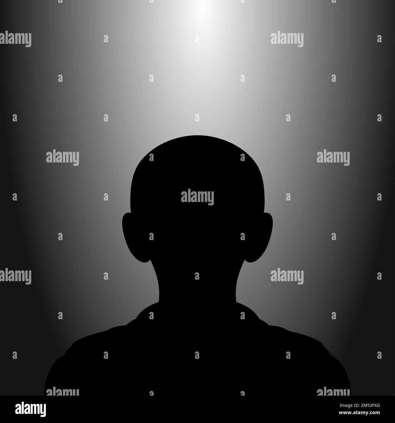 Default Avatar Silhouette Child Profile Icon. Illustration of Person ...