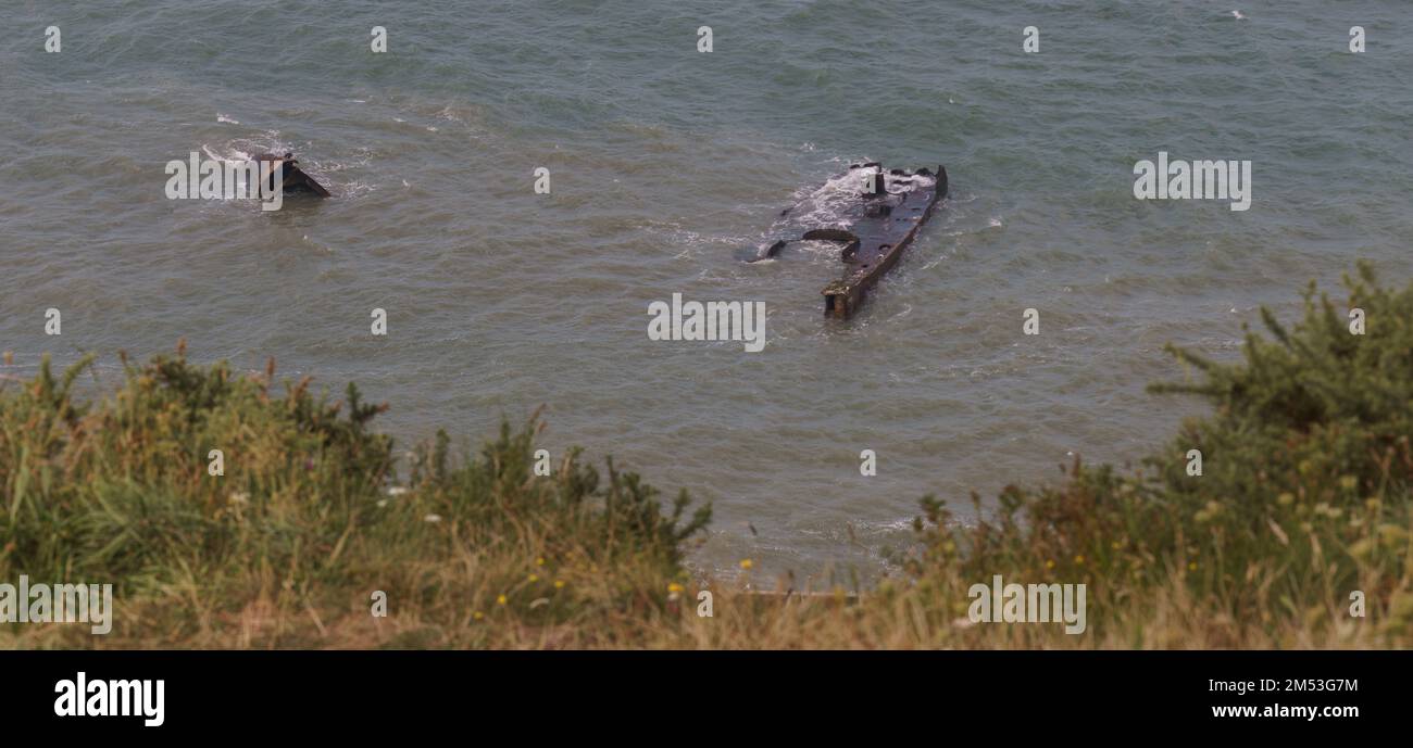 Panorama of wreck of a World War 2 cargo ship of the Liberty class Lee ...