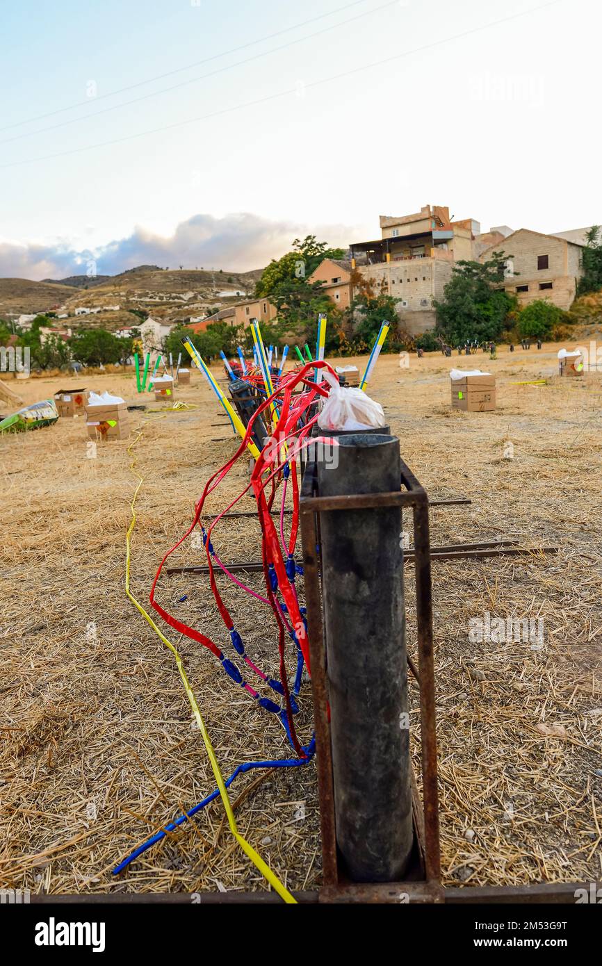 Preparation and configuration of professional fireworks projectiles ...