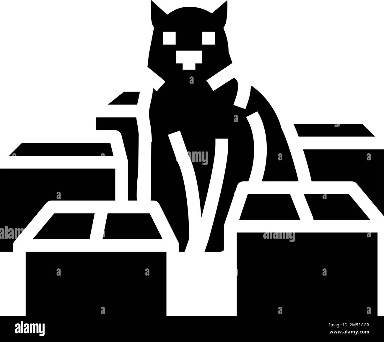 around preposition english glyph icon vector illustration Stock Vector ...