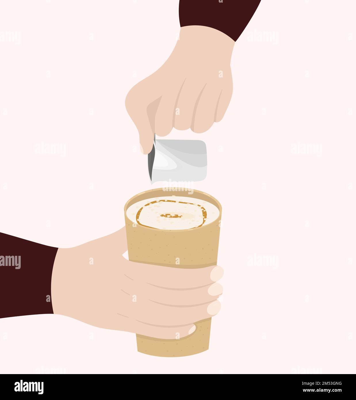 Barista preparing coffee Stock Vector Images - Alamy