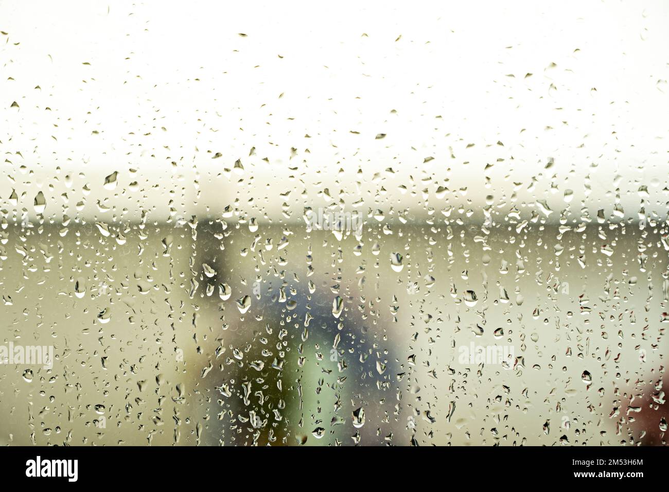 Glass full of raindrops on a winter day Stock Photo - Alamy