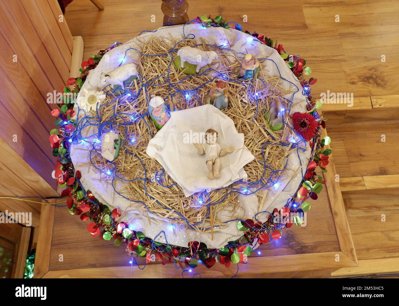 December 25, 2022, Srinagar, Jammu and Kashmir, India: A Nativity scene ...