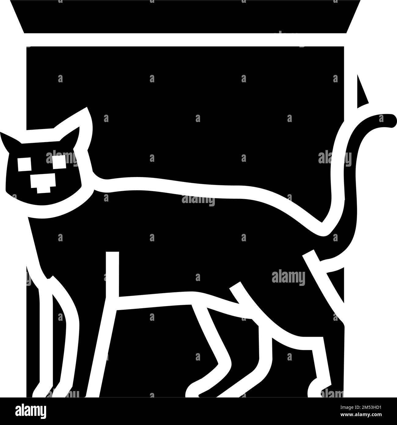 in front of preposition english glyph icon vector illustration Stock ...