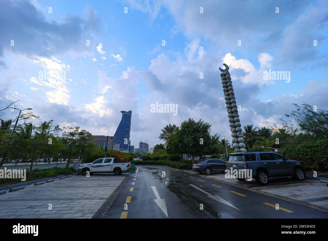 Jeddah, Saudi Arabia - Dec 2, 2022: colorful streets after raining of ...