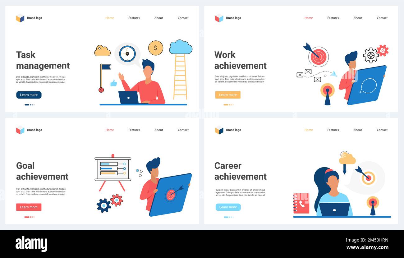 Task management, leadership career success and goal achievement set ...