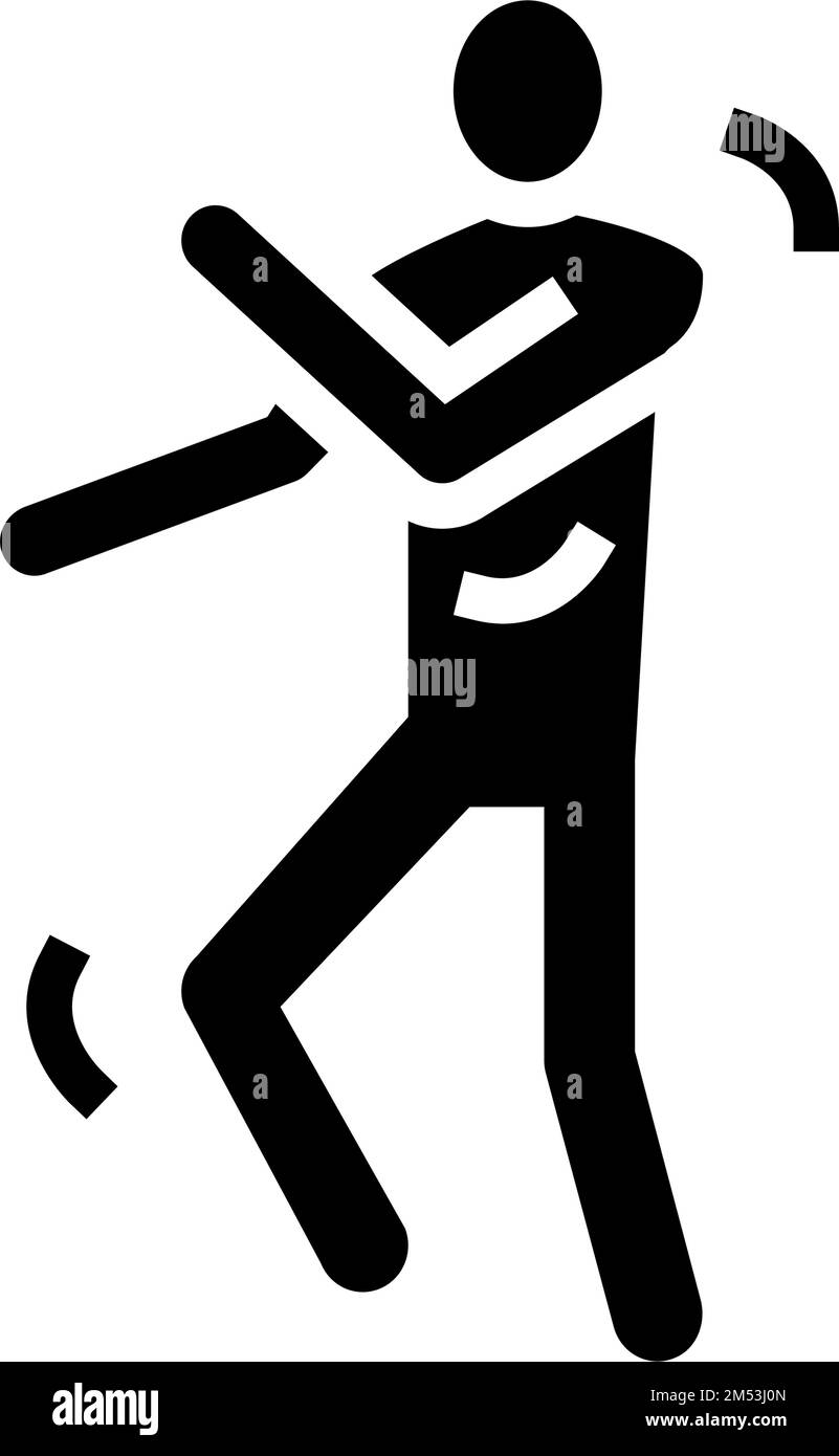dance man silhouette glyph icon vector illustration Stock Vector Image ...