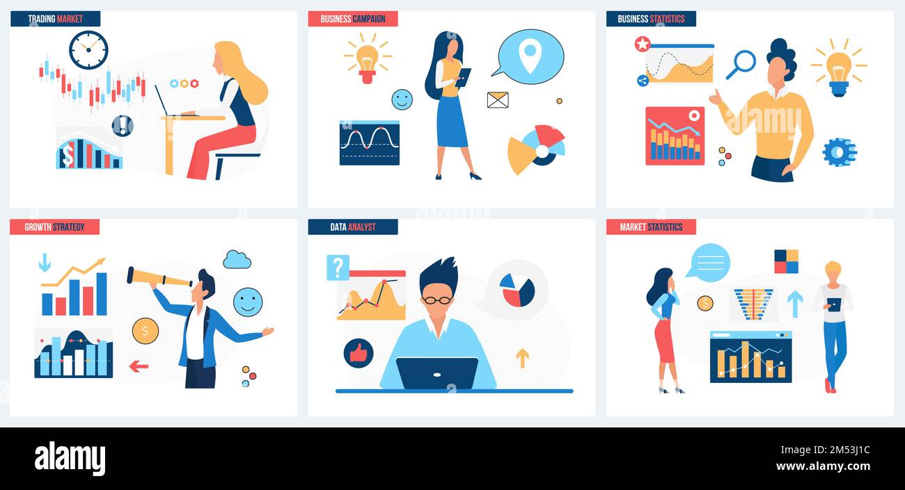 Market statistics for trading success, business growth strategy and ...